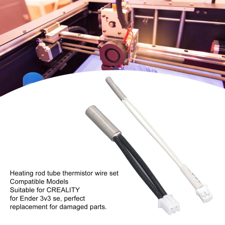 Heating Rod Tube Thermistor Wire Kit Practical 24V 40W Temperature ...
