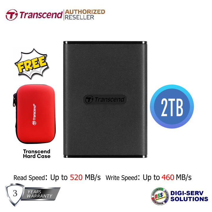 Transcend 2TB ESD270C Portable SSD (TS2TESD270C), 3D NAND flash, up to ...