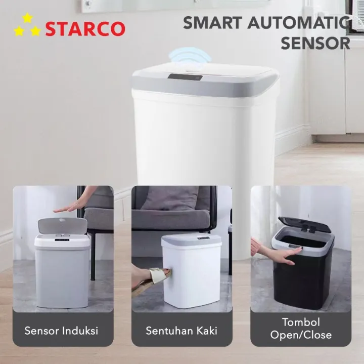 Starco Smart Otomatis Trash Bin Tempat Sampah Tong Sampah Sensor 15L ...