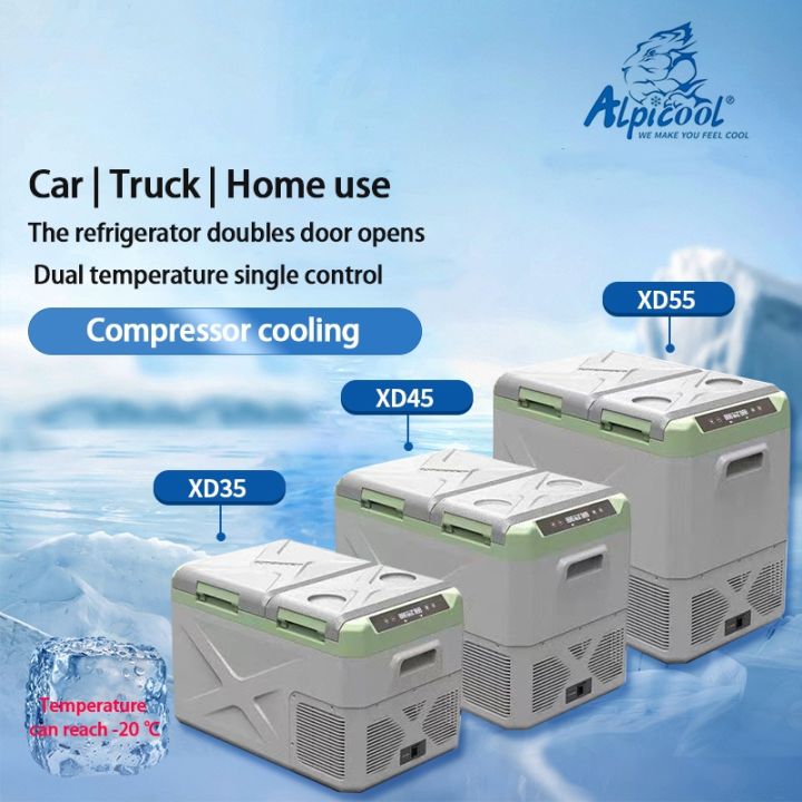 Alpicool Refrigerator XD354555 portable fridge Dual temperature single ...