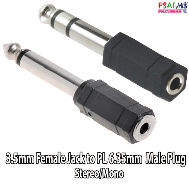 3.5mm female to pl 6.35mm male plug (mono/stereo) | Lazada PH