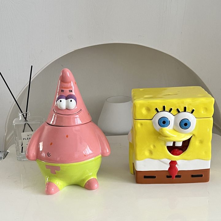 Dreamy SpongeBob Patrick Star Ceramic three-dimensional cartoon storage ...
