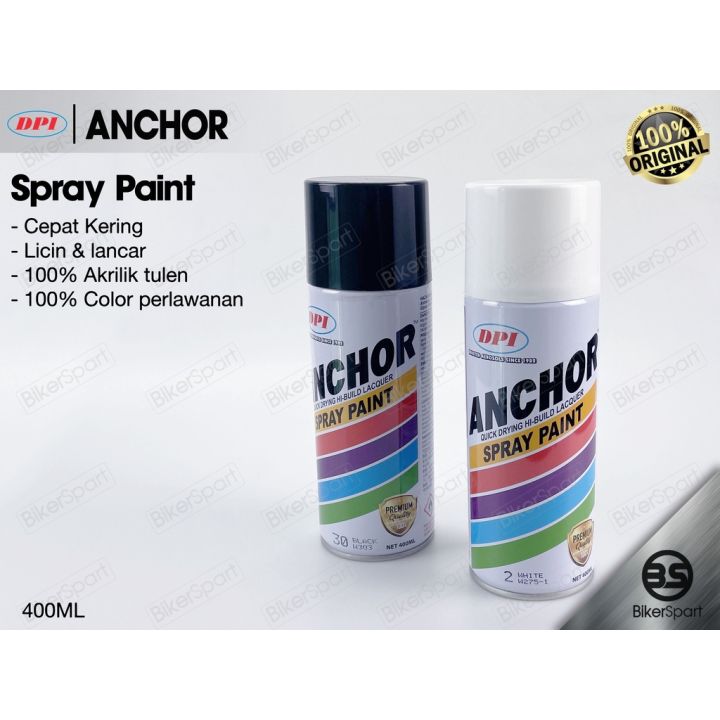 DPI Anchor Acrylic Spray Paint Black & White 400ML *100% Original* | Lazada