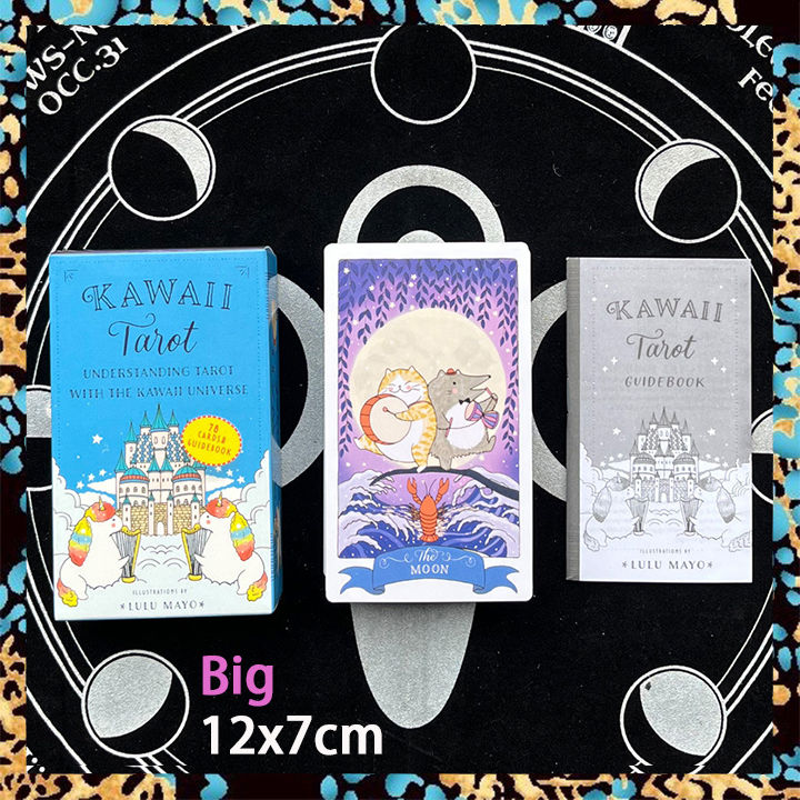 Kawaii Tarot Card Deck | with Paper Guide Book | Standard Big Size ...