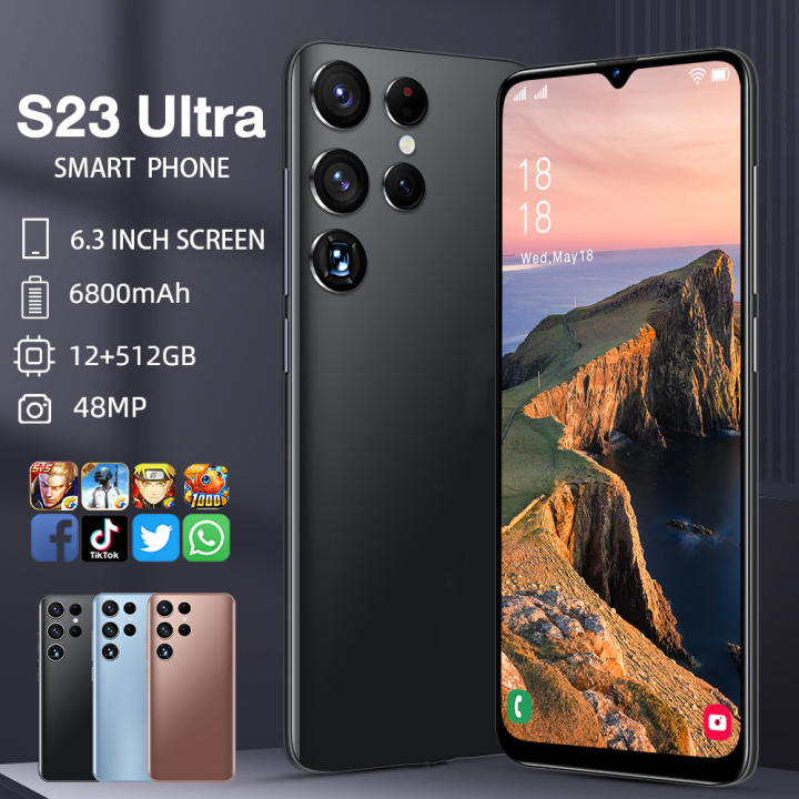 Smartphone S23 Ultra 12GB+512GB memory dual SIM card 5G full screen ID ...