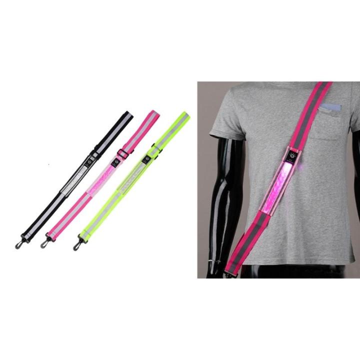 LED Night Running Gear Reflective Sash High Visibility Reflective Belt ...