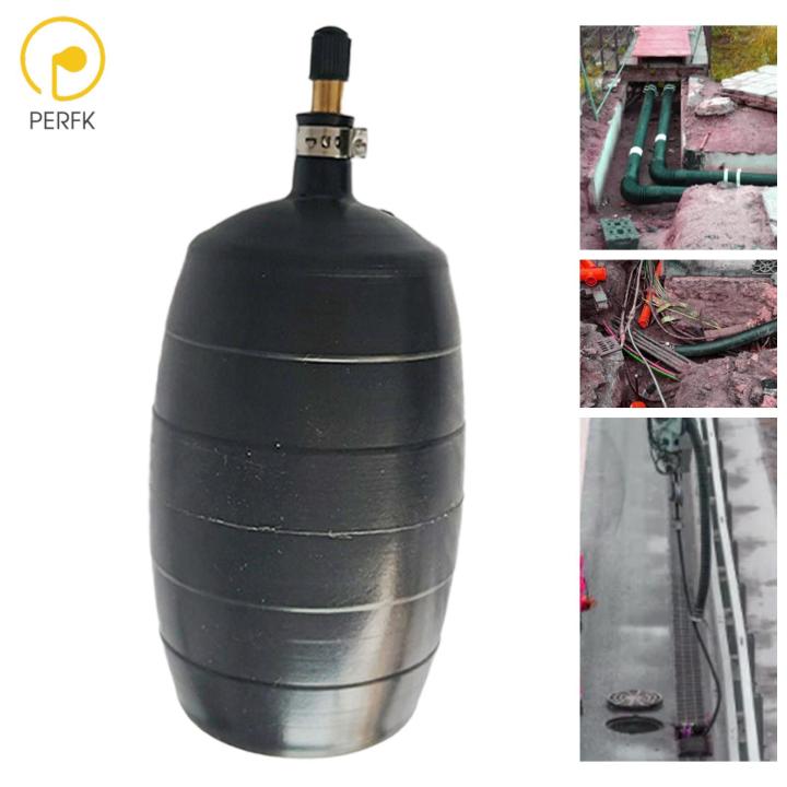 Perfk Inflatable Pipe Plug Balloon Ball Test Plug Leakproof Rubber ...