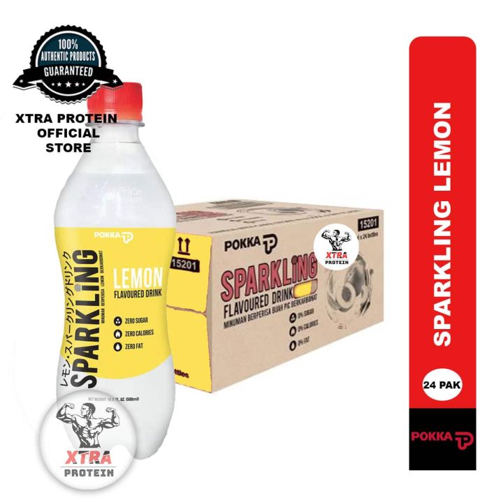 Pokka Sparkling Water Lemon (500ml) 24 Pack | Lazada Singapore