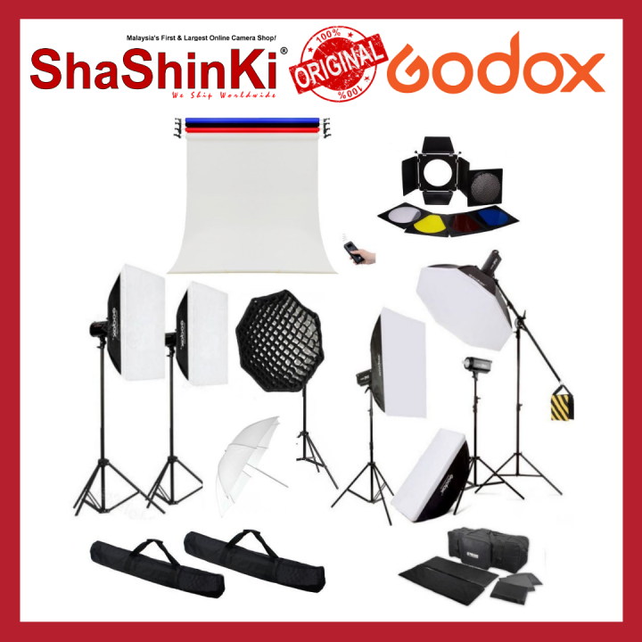 Godox Professional Studio Setup Kit with 6 Godox SK400II Lights Kit and ...