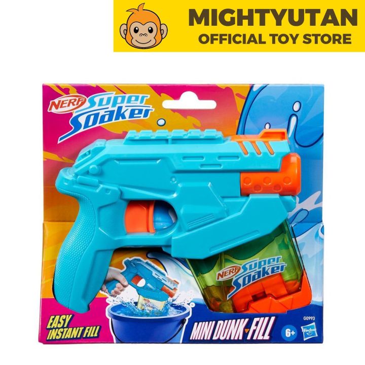 Nerf Super Soaker Mini Dunk-Fill Water Blaster, Instant Fill Tank, 3.4 ...