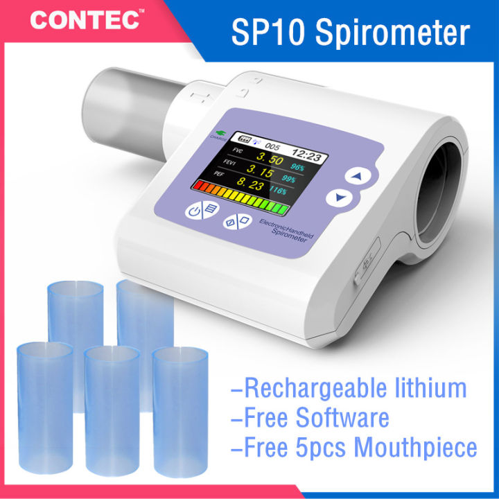 CONTEC SP10 handheld digital spirometer lung volumetric meter Software ...
