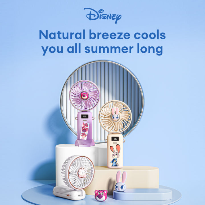 Disney QS-F03 Handheld Small Fan Mini Convenient Folding Bracket Type-C ...
