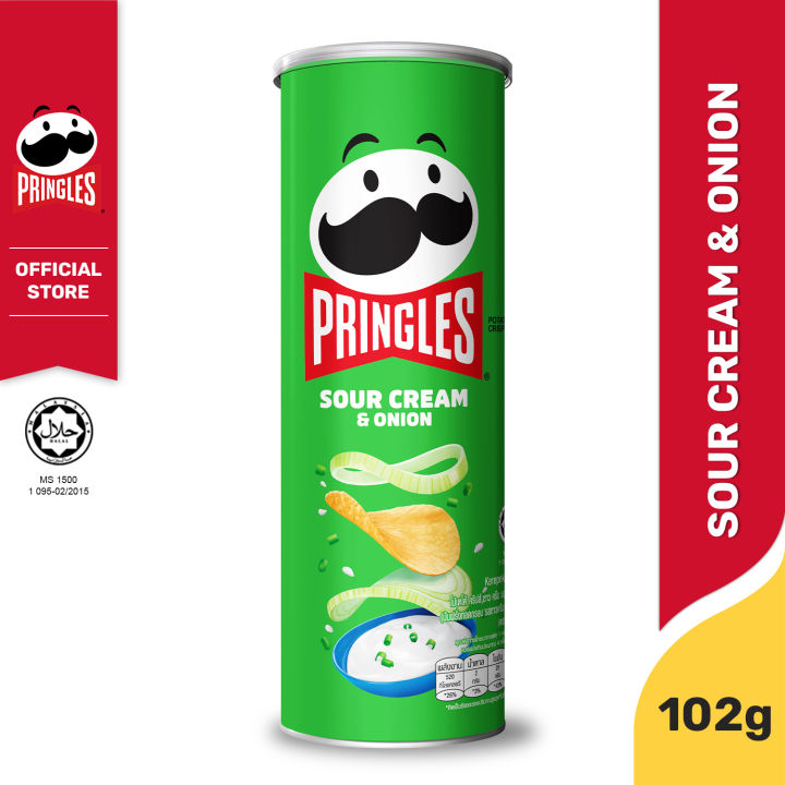 Pringles Potato Chips - Sour Cream & Onion 102g [Expiry Date: 14 August ...