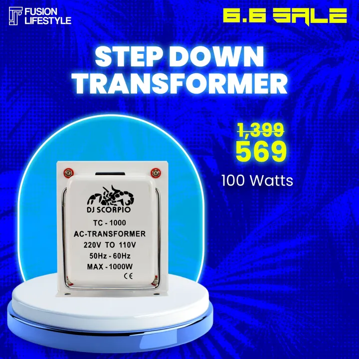 STEP DOWN TRANSFORMER (DJ SCORPIO) - 50 Watts to 1500 Watts Available AC Transformer 220V to ...