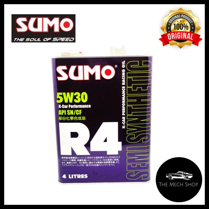 Sumo R4 Semi Synthetic 5W30 Engine Oil 5w-30 (4 Litres) | Lazada