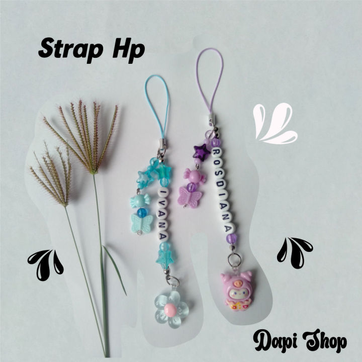 Gantungan Hiasan HP Strap Request Nama Custom Clay | Lazada Indonesia
