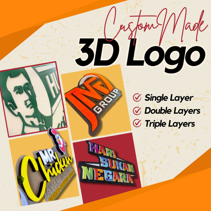 Indoor outdoor 3D signboard PVC signgae esclusive custom made logo ...