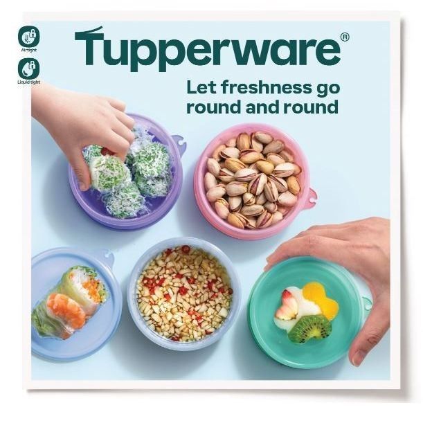 Tupperware Small Round Container ( 4pcs ) 190ml | Lazada