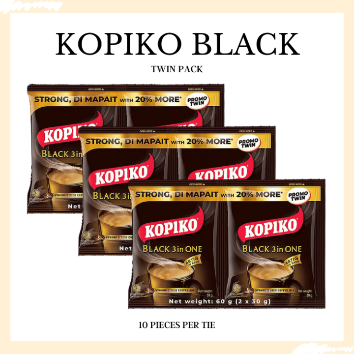 KOPIKO 3 in 1 COFFEE BLACK | BROWN AND BLANCA SINGLE AND TWIN PACK 10 ...