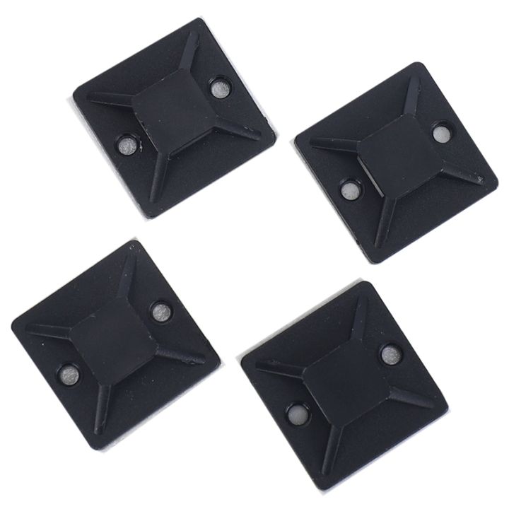 (GDSW) 100 Pcs Self Adhesive Cable Tie Mount Base Holder 20 x 20 x 6mm ...