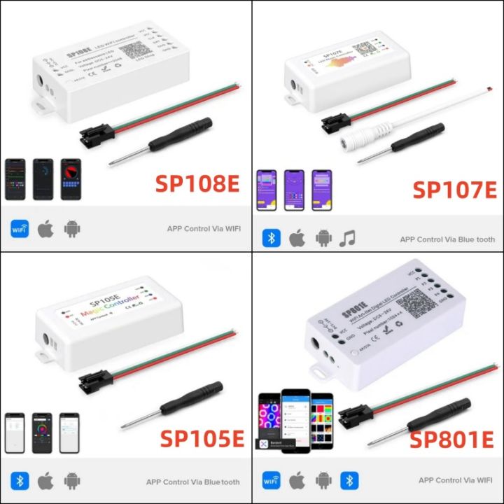 SP105E SP107E SP108E SP801E Wifi Bluetooth LED Controller Pixel IC SPI ...