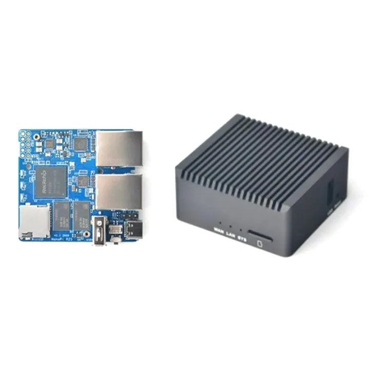 (OHIE) NanoPi R2S Router RK3328 1GB DDR4 RAM with CNC Metal Case Mini ...