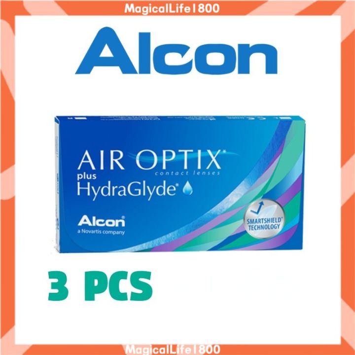 Alcon Air Optix Plus HydraGlyde Silicone Hydrogel Monthly Disposable ...