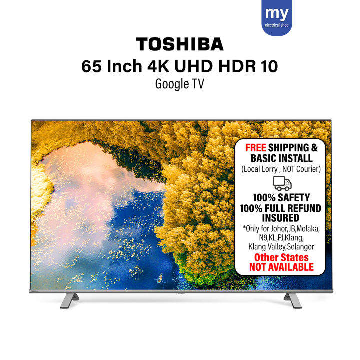 Toshiba 65 Inch 4K UHD HDR 10 Google TV Android TV Smart TV LED TV ...
