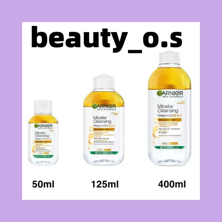 GARNIER MICELLAR OIL INFUSED WATER 125ML/400ML/50ML | Lazada