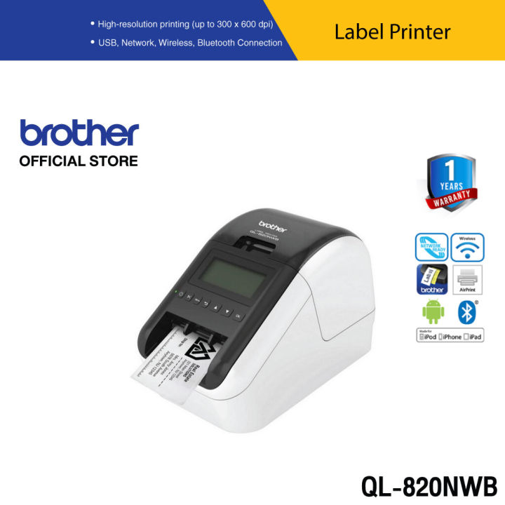 Brother Label Printer P-TOUCH QL-820NWB เครื่องพิมพ์ฉลาก เชื่อมต่อ ...