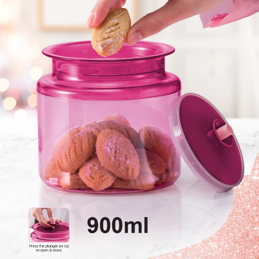 Tupperware Gourmet Counterpart (3 pcs) 900ml / Food Storage Biscuit ...