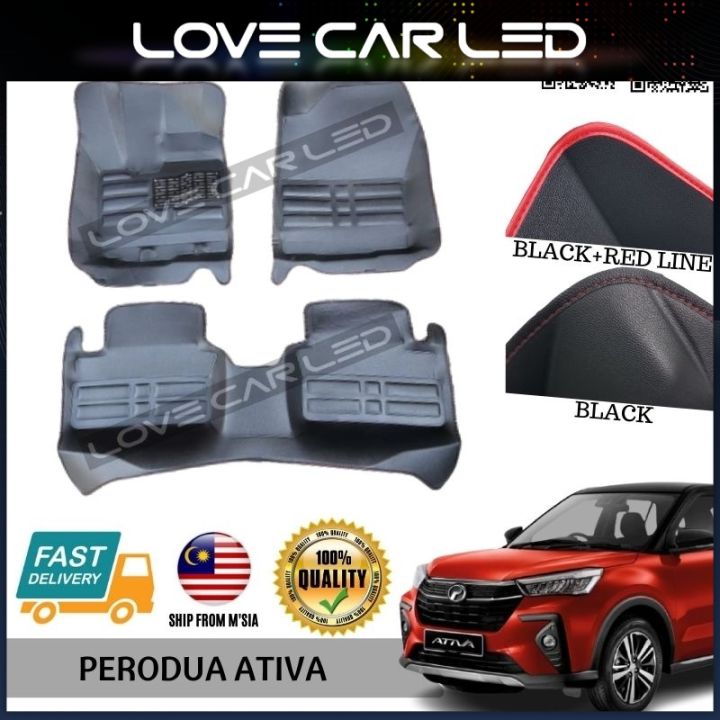 OEM 3Pcs Perodua Ativa 5D Floor Mat Carpet Car Floor mat Karpet Kereta ...