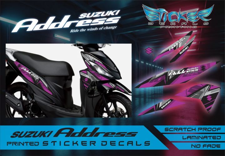 suzuki Address Sticker Decals | Lazada PH