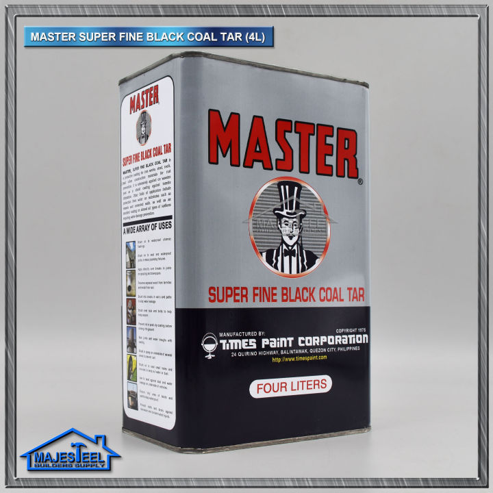 Master Super Fine Black Coal Tar ( 4LITERS or 1LITERS ) Protective ...