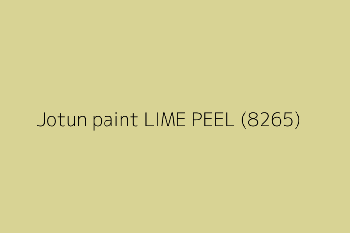 ESSENCE EASY CLEAN 5L - 8265 Lime Peel • Jotun • Matt Finish • Interior ...