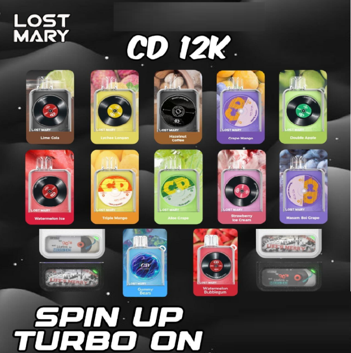 LOST MARY CD 12,000 PUFF STARTER KIT / CARTDRIGE FLAVOR ONLY ...