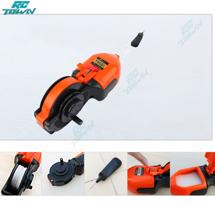 Plastic Drawing Line Marking Tool Carpenter Automatic Rewind Ink Manual ...