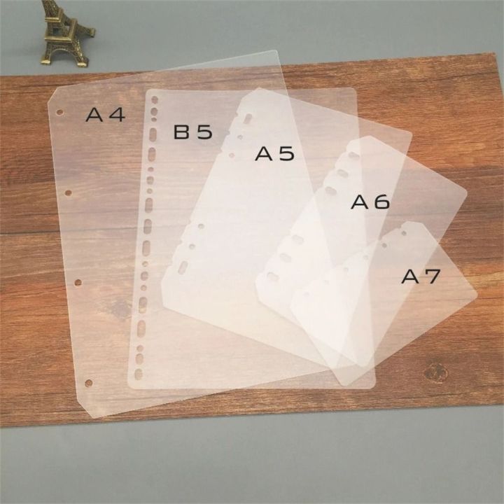 LANCE Notebook Accessories 2Pcs Agenda Transparent A5 A6 A7 B5 A4 Inner ...