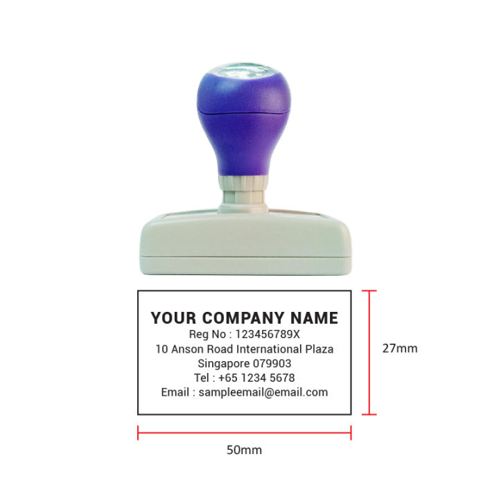 Customisable Round Self Inking Rubber Stamp / Company Stamp DF3255(50mm ...