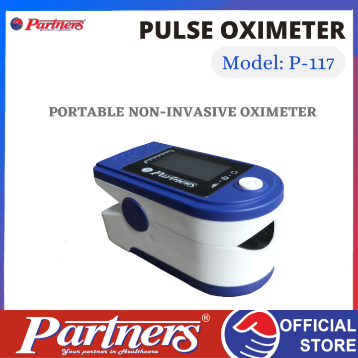 PARTNERS Pulse Oximeter with Lanyard and Battery Model- P-117 (Red ...