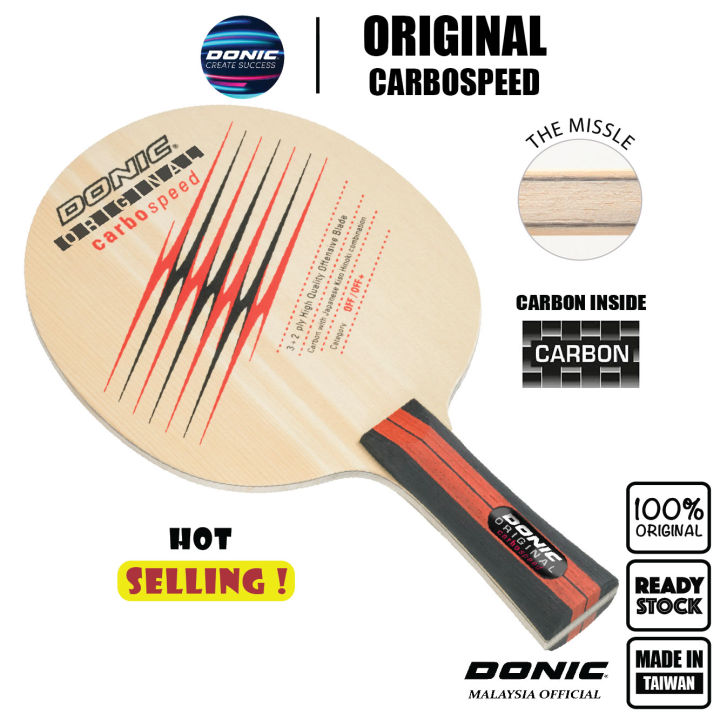 DONIC Original Carbospeed HIGH SPEED CARBON Table Tennis Blade Made In Taiwan 100% ORIGINAL PING ...