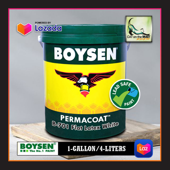 BOYSEN PERMACOAT B-701 Flat/710 Gloss/715 Semi-Gloss Latex White 1 ...