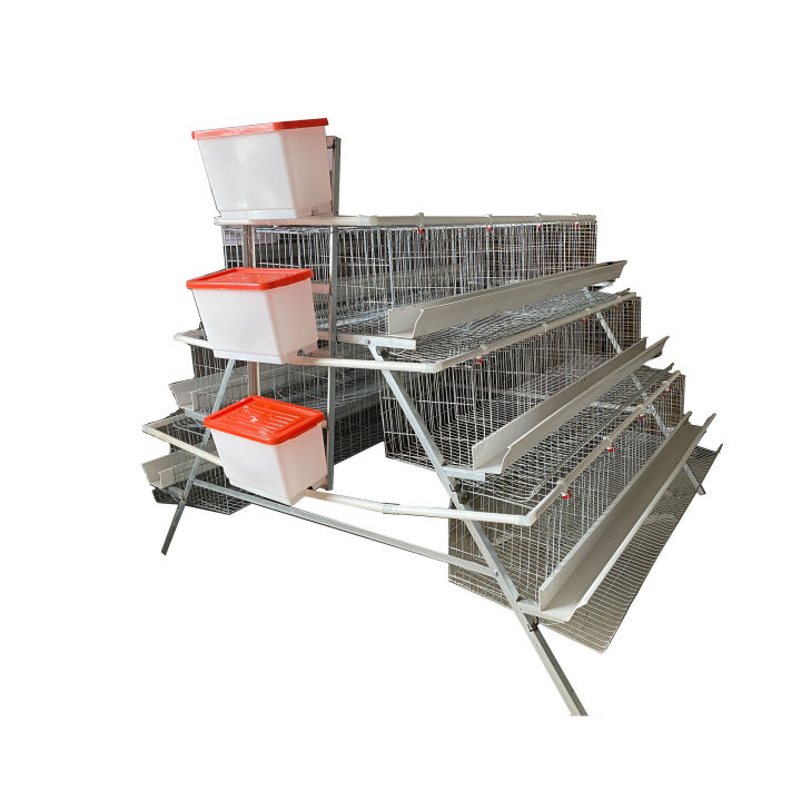 Poultry Cage Household Ladder Automatic Roll-off Cage Three-layer and ...