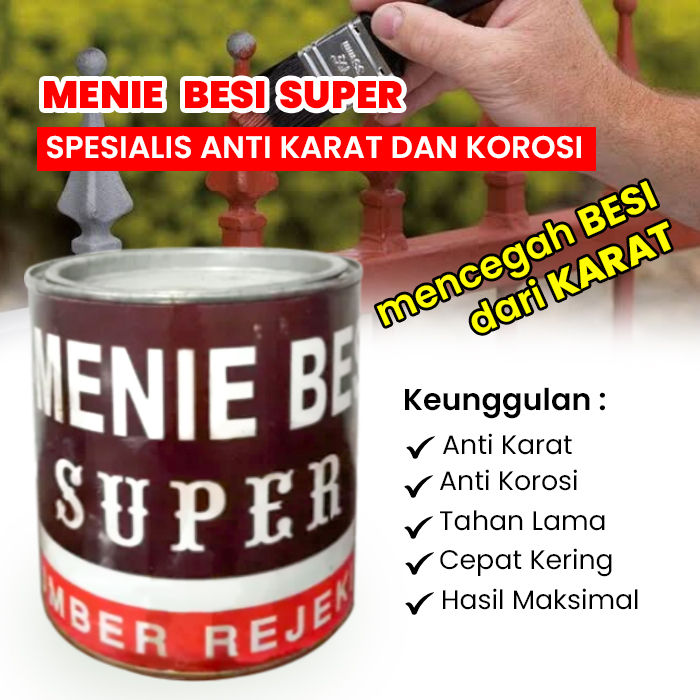 Cat Meni Besi Super Anti Karat Dan Korosi Cat Dasar Pelapis Besi Cap ...
