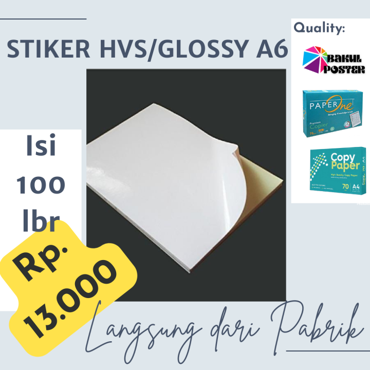 STIKER LABEL HVS UK A6 ISI 100 - STICKER LABEL | Lazada Indonesia