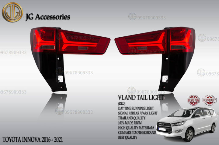 TOYOTA INNOVA 2016 2017 2018 2019 2020 VLAND TAIL LIGHT / TAIL LAMP ...