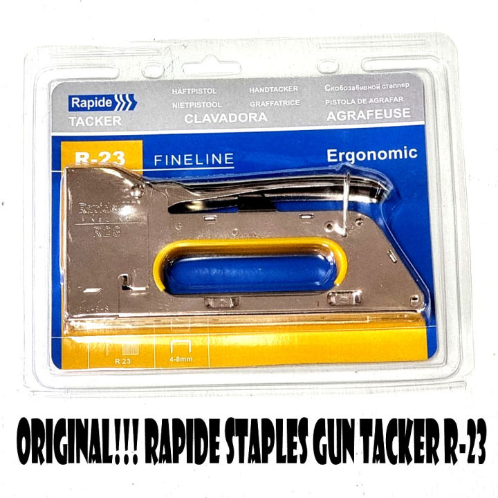 ORIGINAL!!! Staples Gun Tacker Rapide R23/Staple Tembak Hekter Tembak ...