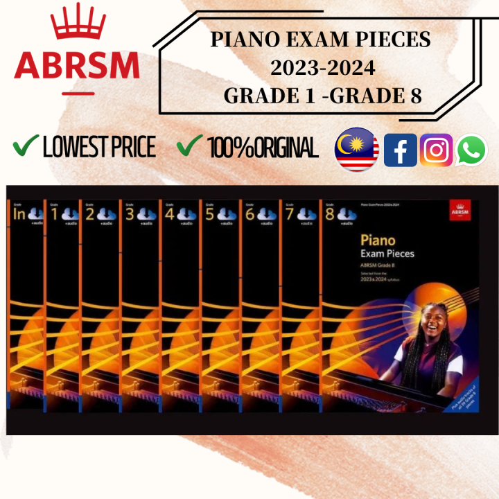 ☆NEW SYLLABUS☆ ABRSM PIANO EXAM PIECES GRADE 1,2,3,4,5,6,7,8 FROM 2023 & 2024 SYLLABUS | Lazada