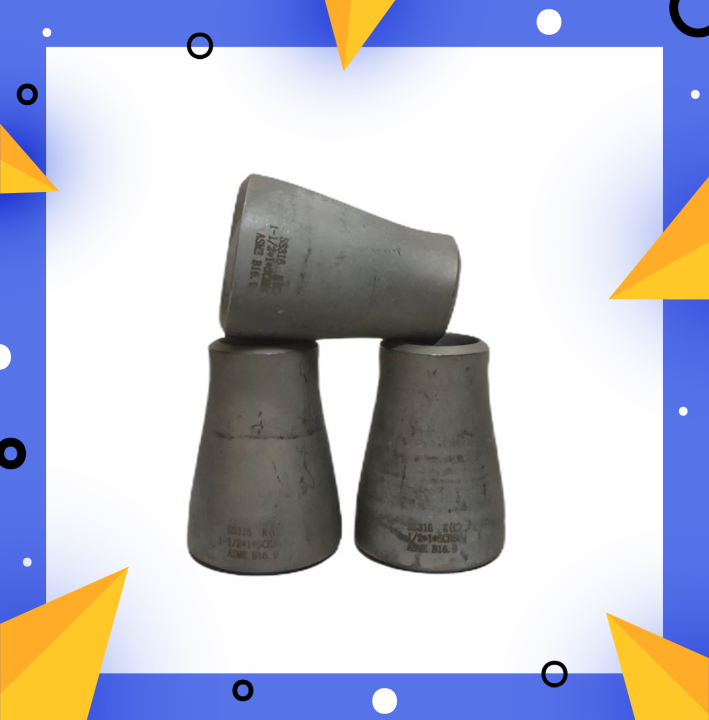 1-1/2" x 1" Concentric Reducer, SS316, Sch80, Welded ASME B16.9 | Lazada PH