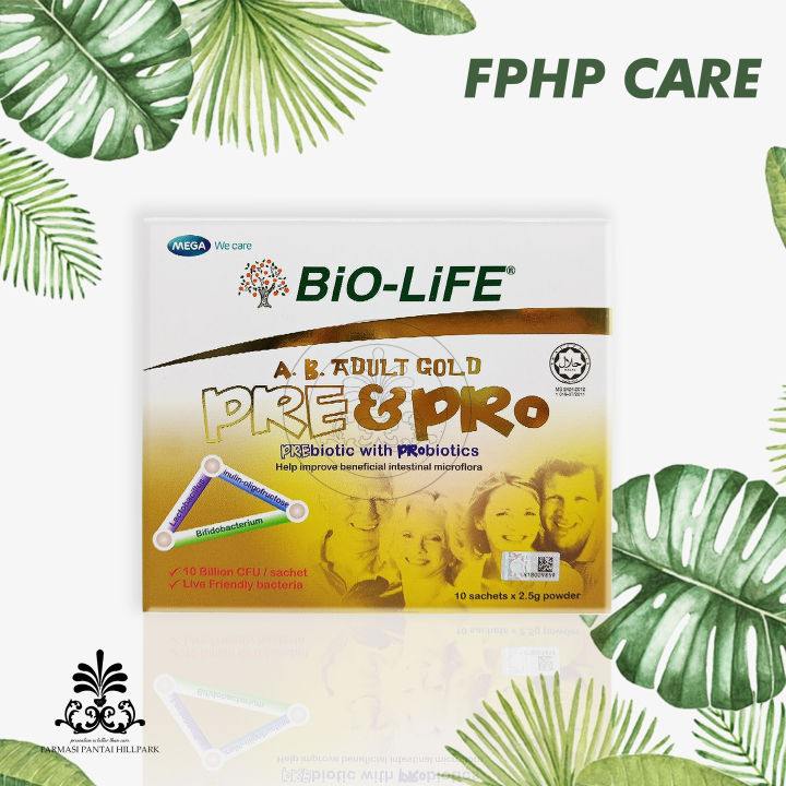 Bio-Life A.B Adult Gold Pre&Pro: PREbiotic with Probiotics (10 sachets ...